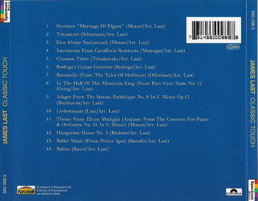 James Last Classic Touch : Back | CD Covers | Cover Century | Over 1. ...